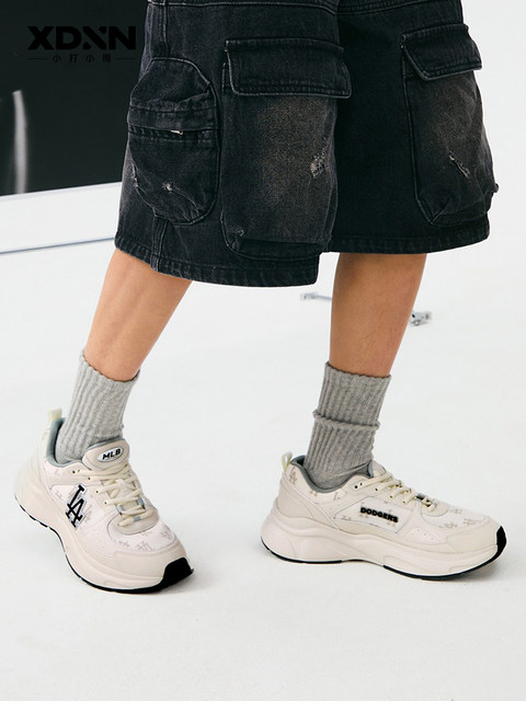 MLB running shoes new silver horn king retro women versatile couple non ...