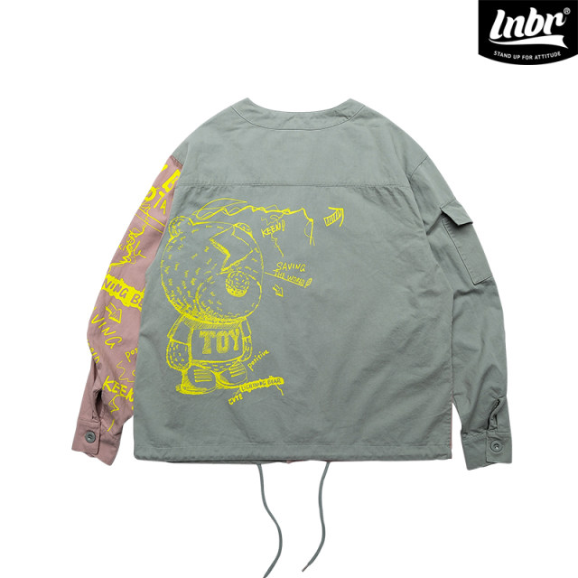 LNBR jacket trendy brand men's original collarless comic autumn style ...