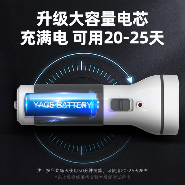 Yage LED bright flashlight, rechargeable, durable, student portable ...