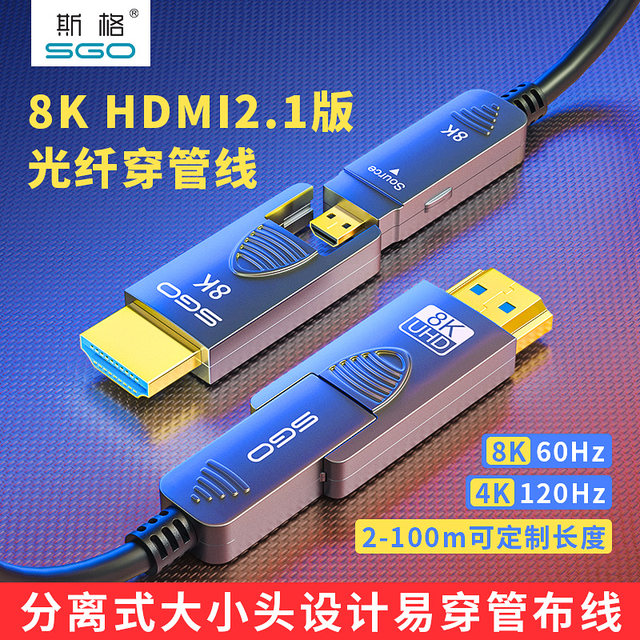 Steg 8K Optical Fiber HDMI2.1 version of the size head split pipeline ...