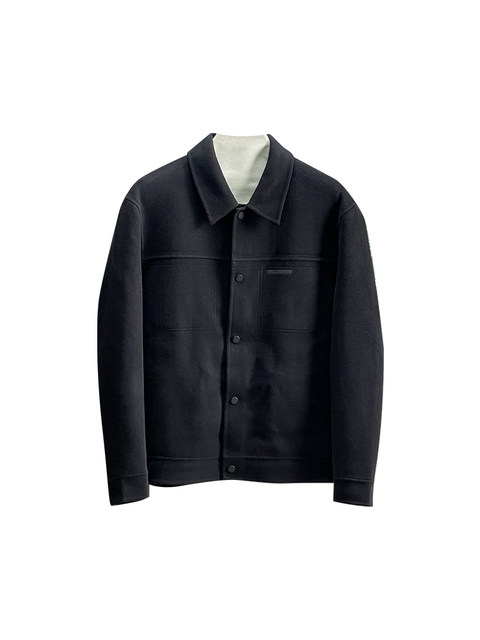 Administrative jacket high -level sense lapel double -sided wool coat ...