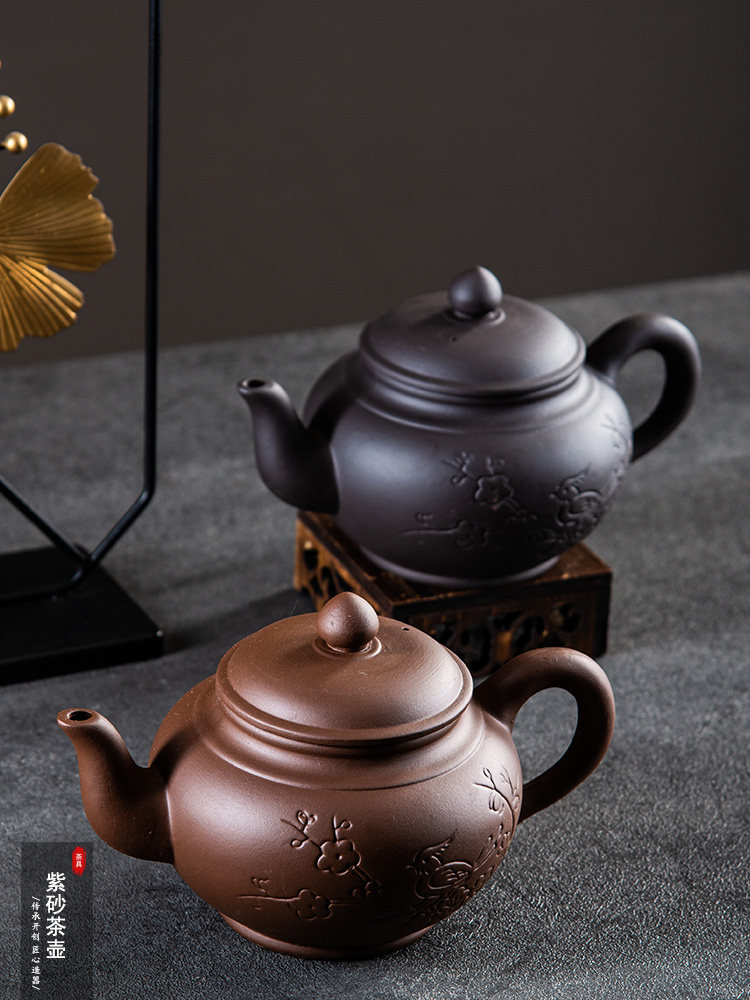 Yixing Purple Clay Pot Large Capacity Vermilion Teapot Filter Teapot ...
