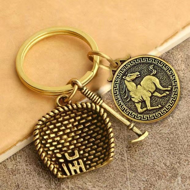 12 Chinese Zodiac Lucky Ping An Gourd Twelve Zodiac Keychain Men and ...