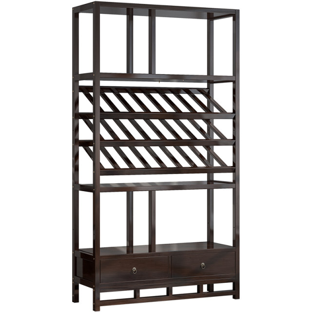 Wine cabinet standing rack Chinese modern minimalist side side wine ...