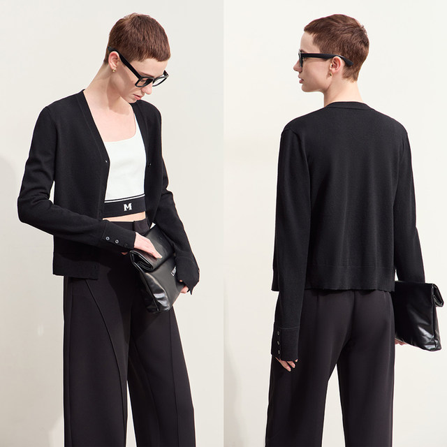 Amii2024 early autumn new style commuting versatile V-neck high count ...