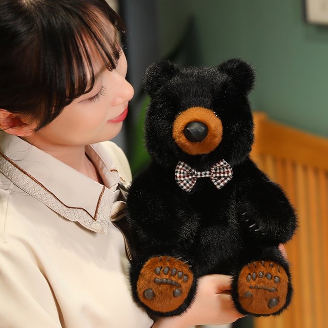 Simulated black bear plush toy bear doll hug bear doll bear rag doll ...