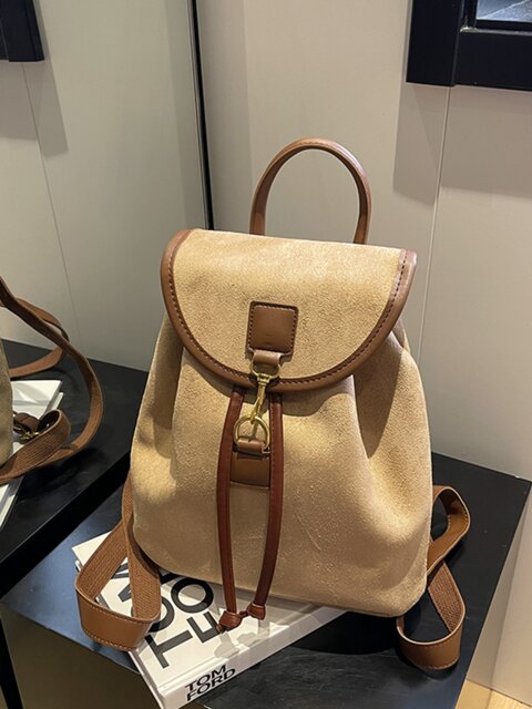 Casual niche design suede women's backpack 2024 new fashion style ...