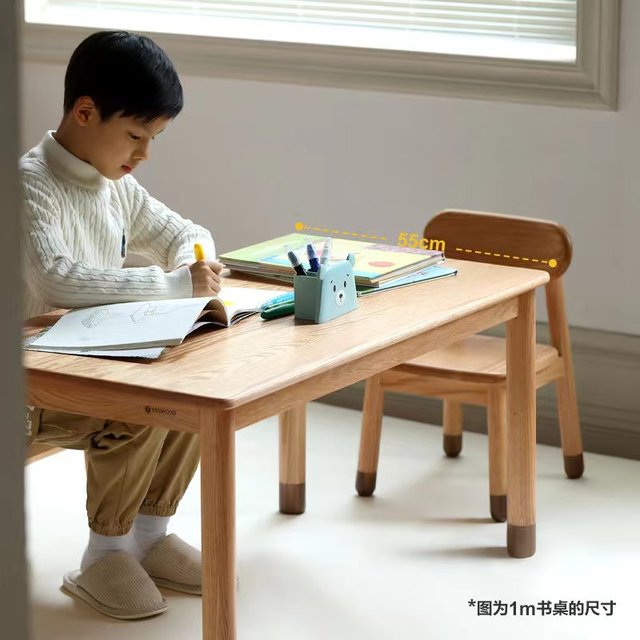 Solid wood handmade table rubber wood children's study table ...