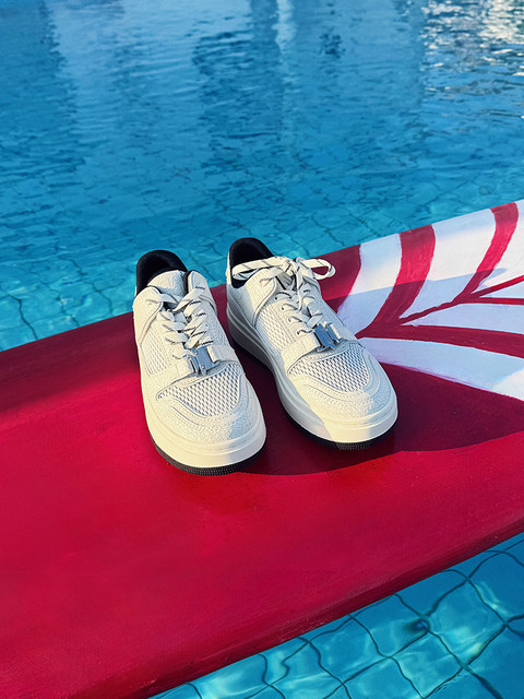 LUCIA TACCI Yao Chen's 25-spring and summer new cowhide mesh spliced ...