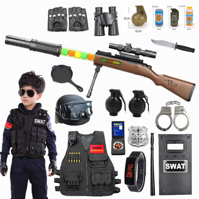 kids Police Toy Guns, All Suit Realistic Pubg Equipment, Special Forces ...