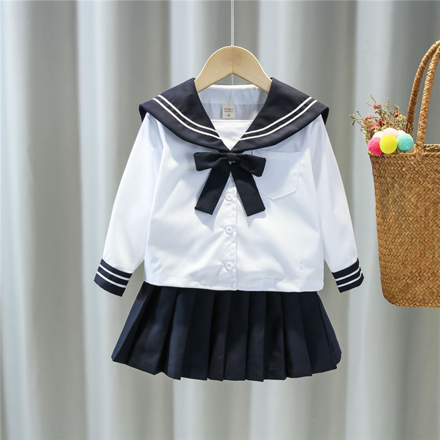 Girls' Preppy Style Jk Suit Spring Outfit Children's Kindergarten Class ...