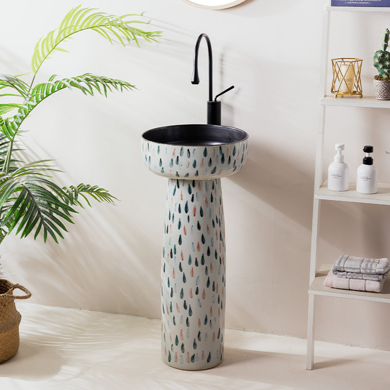 Creative Outdoor Courtyard Washbasin with Integrated Pedestal Basin for ...