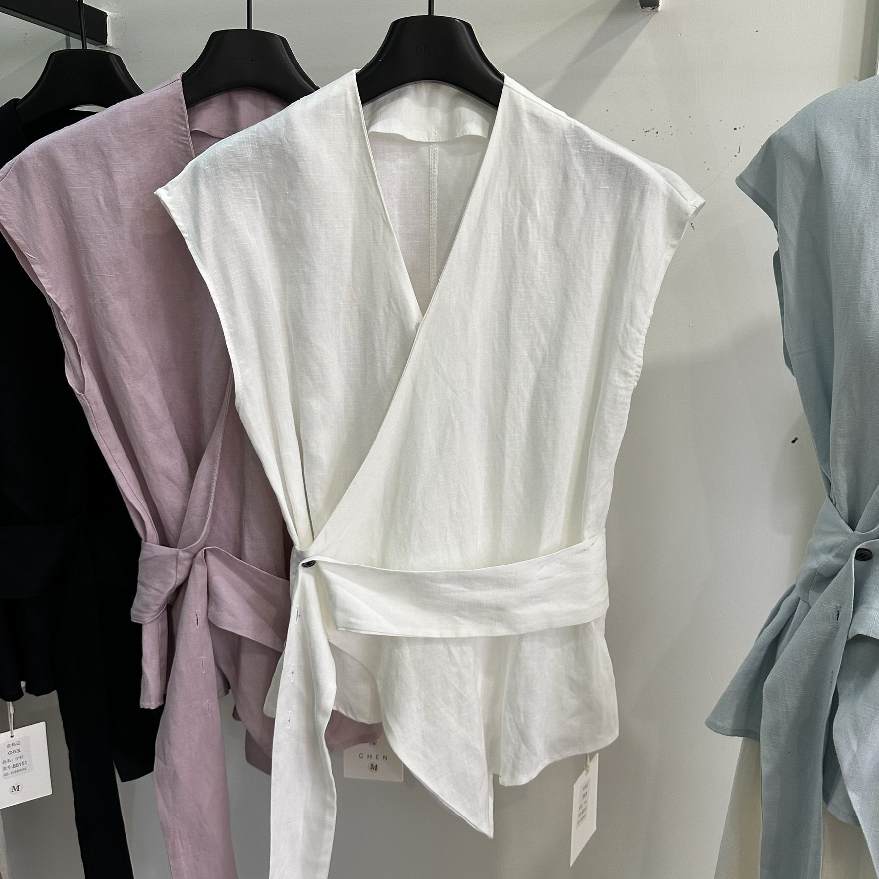 Korean cross V-neck design temperament strap vest shirt for women 2025 ...