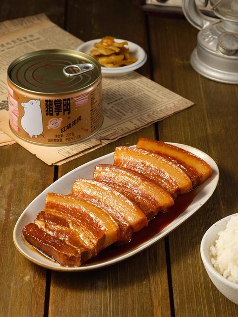 Pig palm, braised pork, canned meals under the meal, Zhengzong Bengbu ...