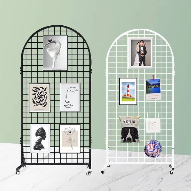 Iron grid folding display rack kindergarten art area works calligraphy ...