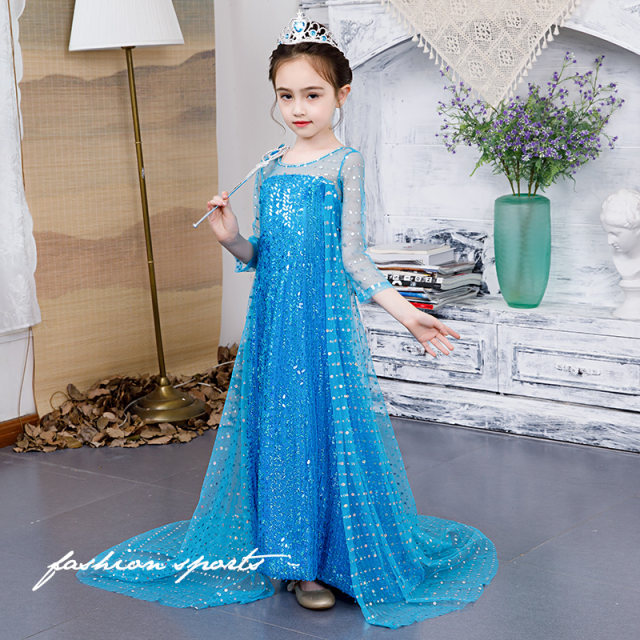 Princess Esha Skirt Girls Autumn Frozen Skinfish Aisa Halloween Costume ...