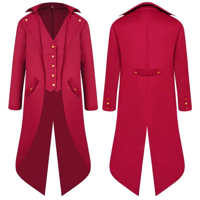 2023 New European and American Men's Medieval Retro Mid-Length Punk ...