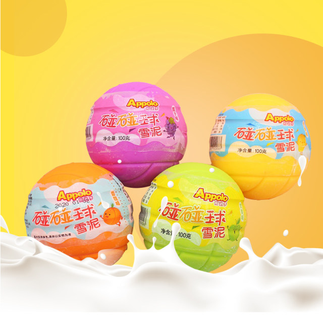 Apollo Ice Cream Bang Bang Ball Slush Ice Cream Orange Mango Flavor Ice ...