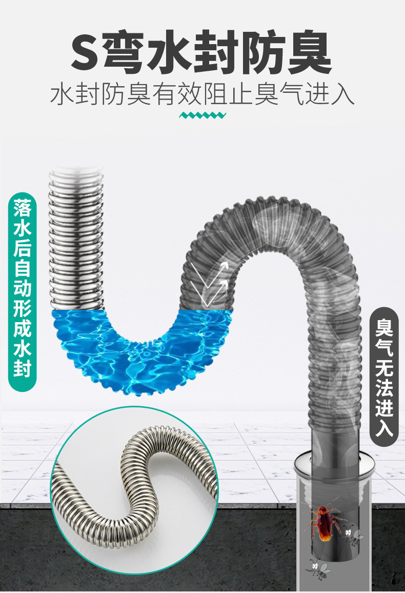 Stainless Steel Washbasin Drain Pipe Extension - High Temperature ...