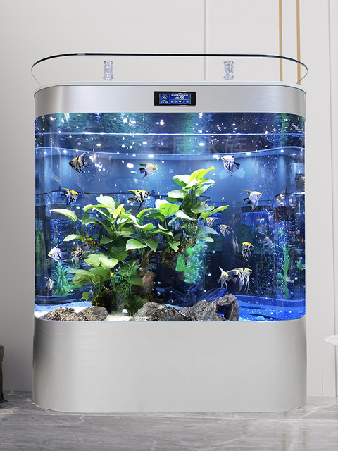 Fish tank living room, small and medium size 2025 new double round wall ...