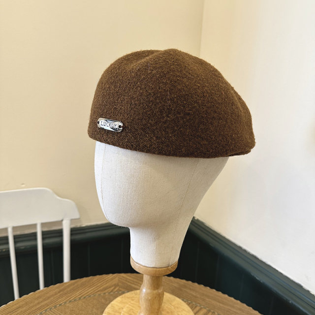 Autumn and winter new thickened warm duck tongue beret women's Korean ...