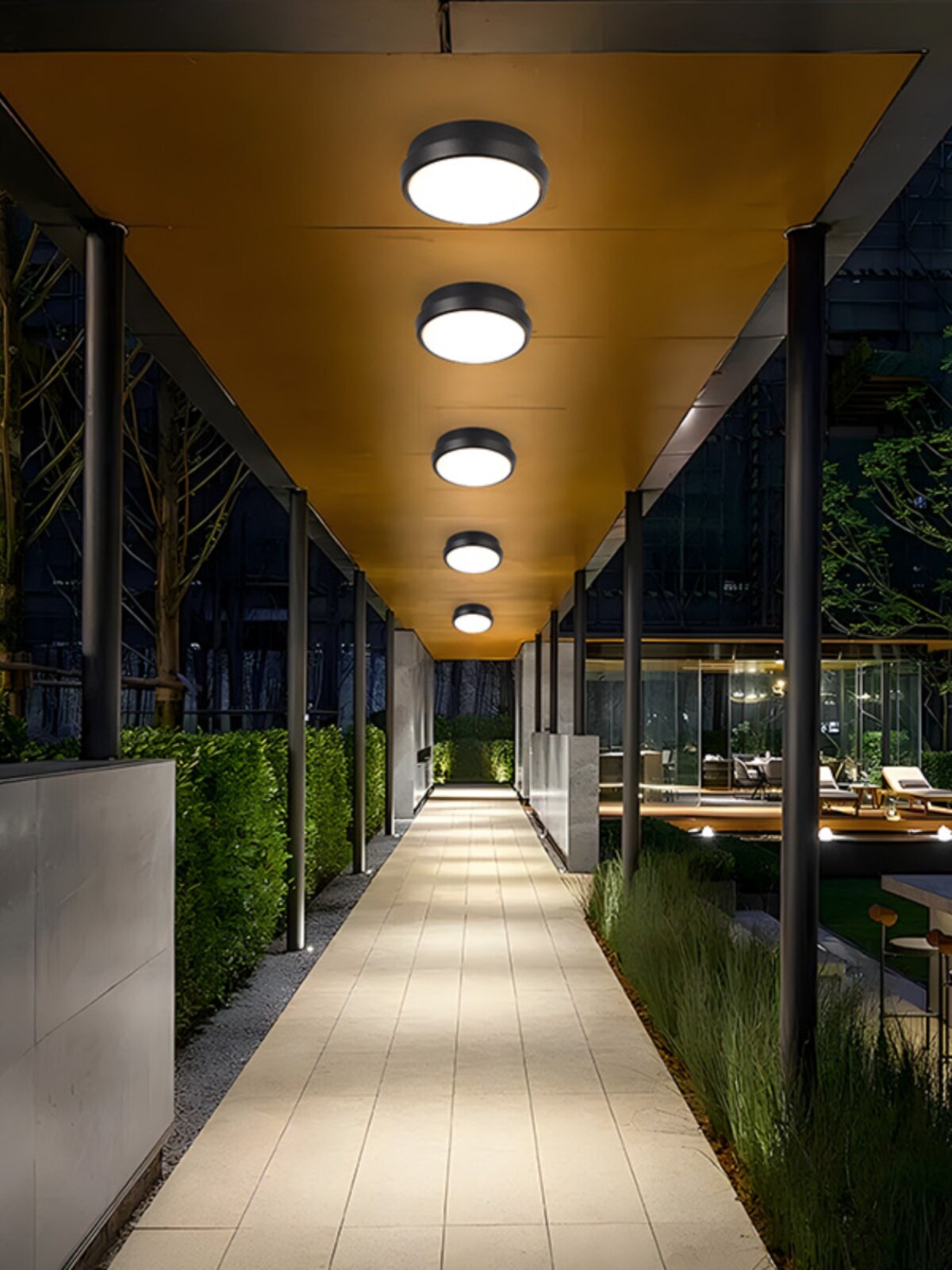 Luz de techo para entrada de villa al aire libre - luz de porche ...