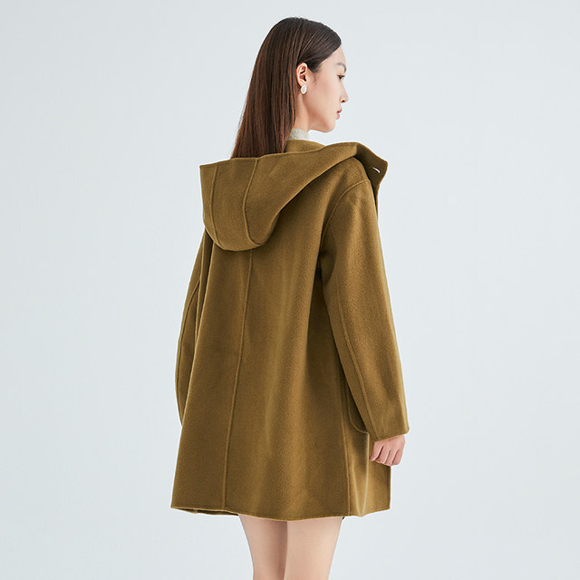 Lucidy Rusty Women's Mid-Length Double-sided Wool Coat 24 Winter Sheep ...