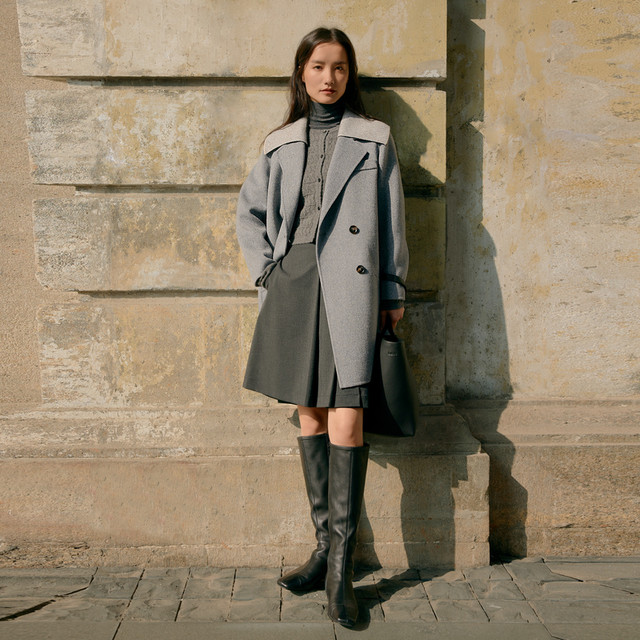 indicia mark mall same style winter stitching color sheep wool woolen ...