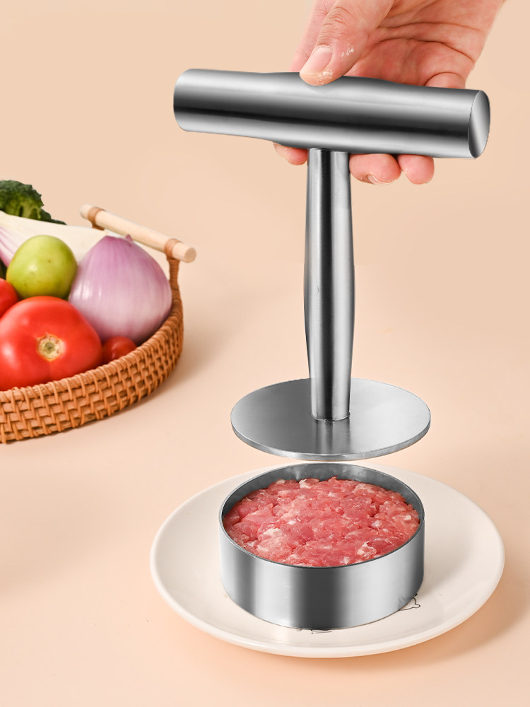 Stainless Steel Meat Patty Press - Burger, Steak & Pie Mold