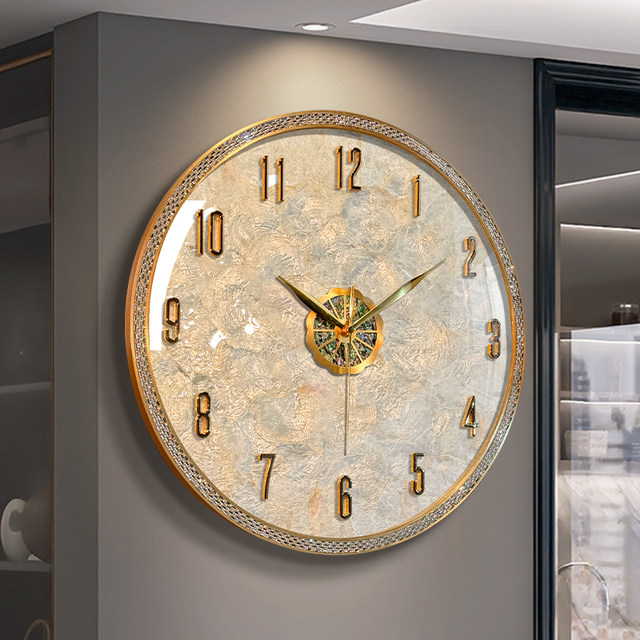 Light luxury shell wall clock 2025 new living room modern simple ...