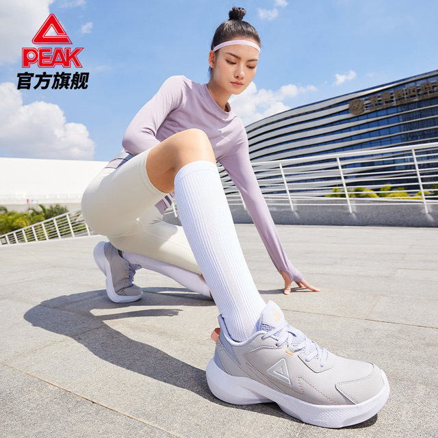 Peak lightweight running shoes for women spring new leather waterproof ...