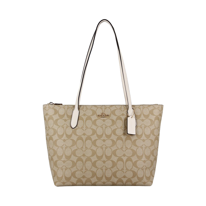 Coach 4455 Zip Top Tote Shoulder Bag - PVC Large Size