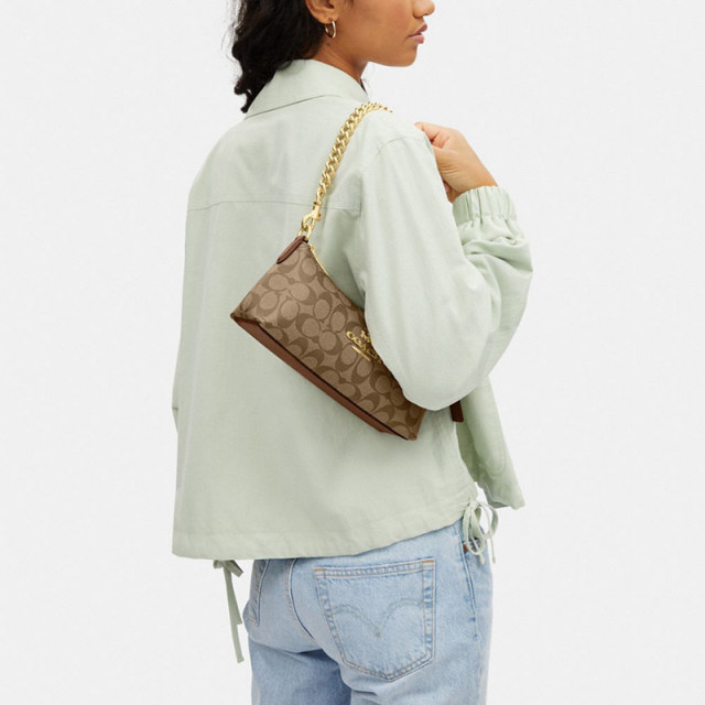 COACH/Coach women's baguette bag presbyopic chain armpit bag handbag ...
