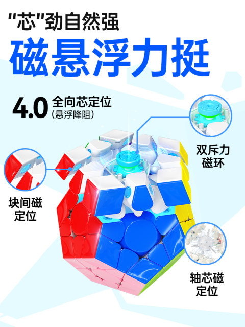 Gan Elf Five Demons Magnetic Third-level Rubik's Cube Magnetic Float ...