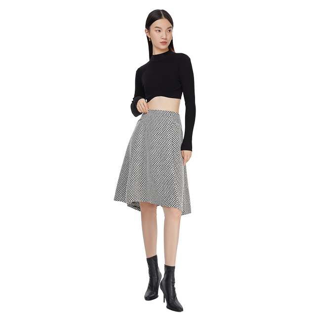 Vero Moda Ole Boal Skirt Autumn and Winter Clear Clear Clear Polishment Contracts Middle Long ...