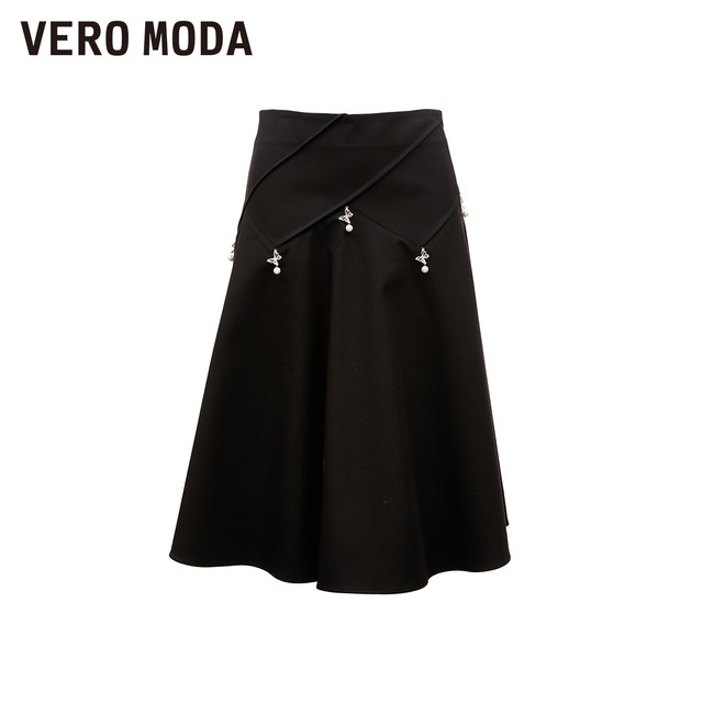 VeroModa Ole skirt spring and autumn new three-dimensional butterfly imitation pearl high waist ...