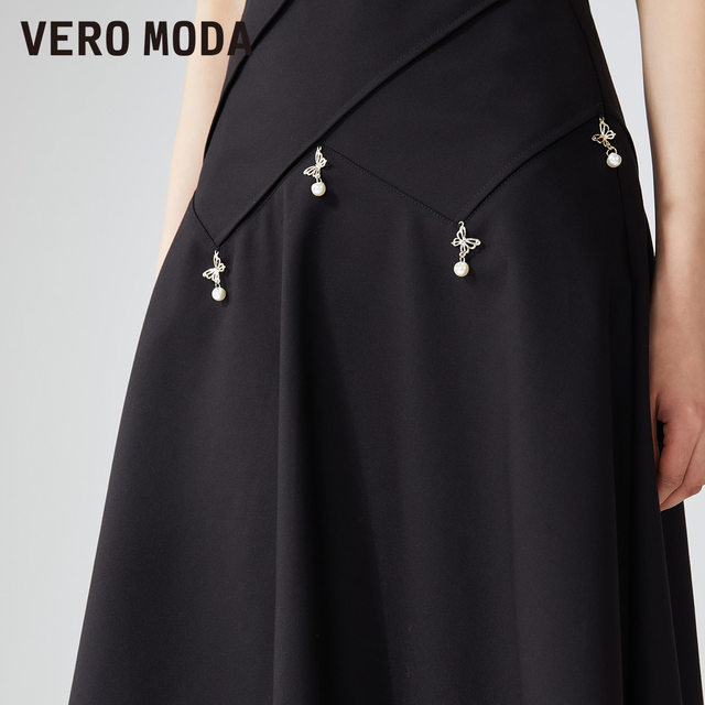 VeroModa Ole skirt spring and autumn new three-dimensional butterfly imitation pearl high waist ...