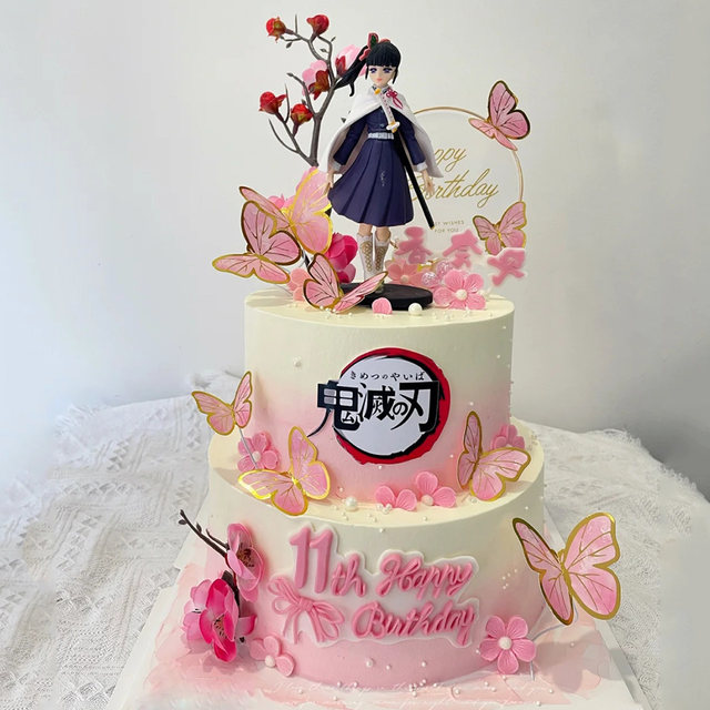 New Demon Slayer Birthday Cake for Boys and Girls Anime Creative ...