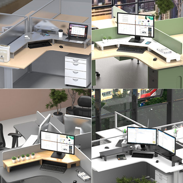 Corner computer elevated stand desktop triangle storage rack increased ...