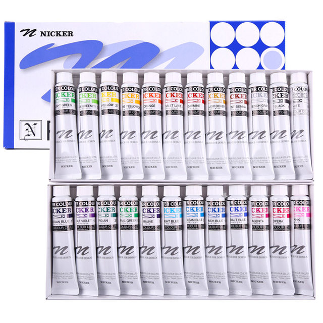 Japan imported nicker opaque watercolor tubular watercolor paint 12 ...