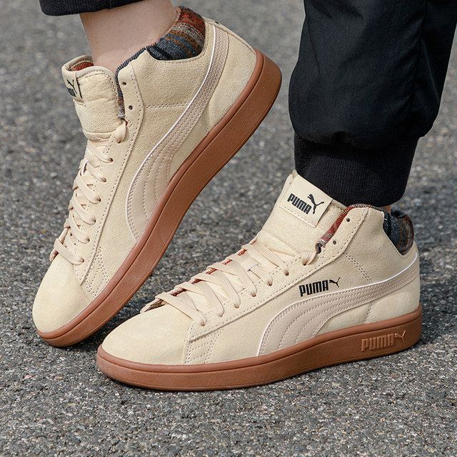 Puma mid-cut sneakers for men and women retro shoes plus velvet warm ...