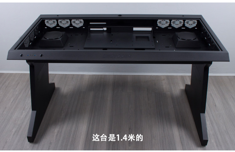 Btooer Computer Case with Integrated Desk - Full Tower Transparent PC Case