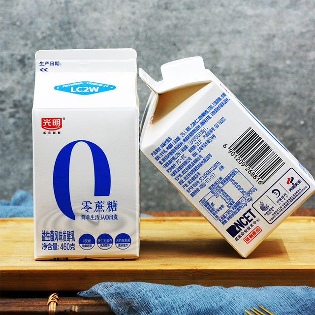 Guangming probiotic flavored yogurt 460g*4 boxes original flavor 0 sucrose low temperature ...