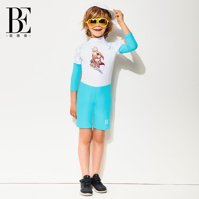 BE Van Dan Children's Series Boys Swimsuit Long -sleeved Sunscape ...