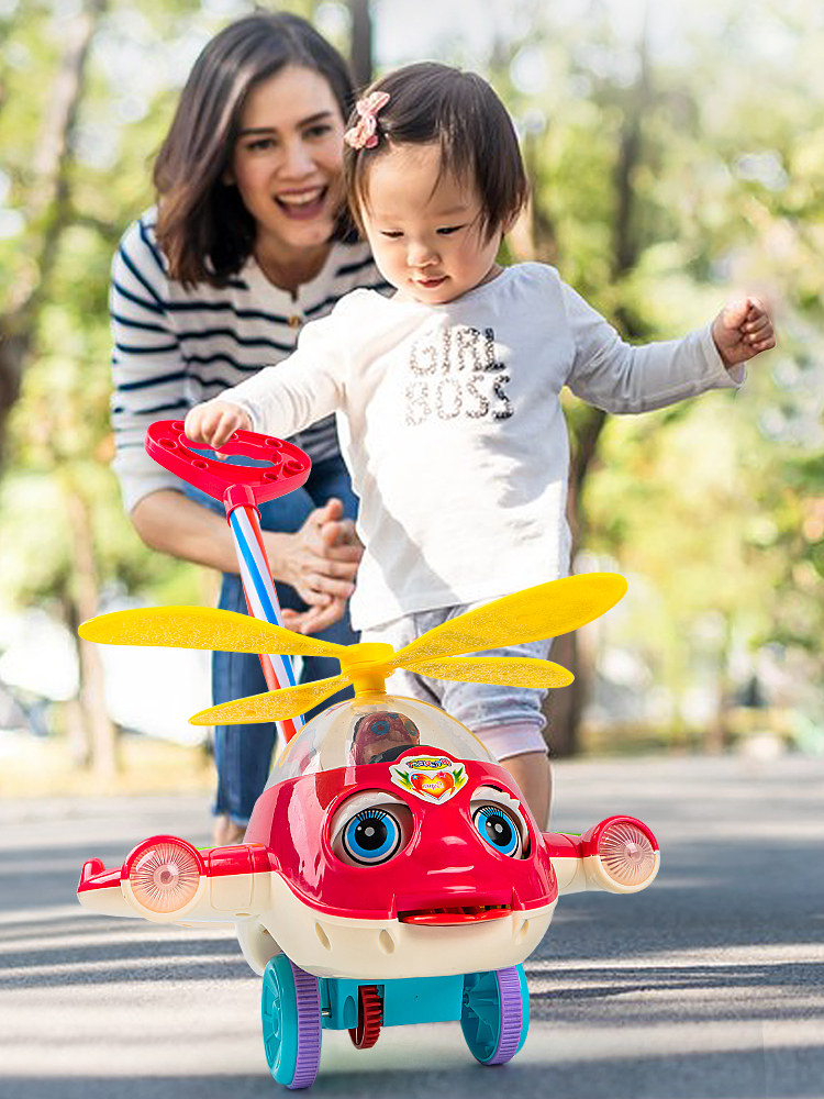 Create Baby Hand Push Walker - Plane Shape Early Learning Toy