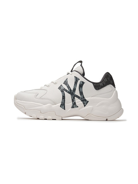 MLB official couple retro old flower imitation denim dad shoes thick ...