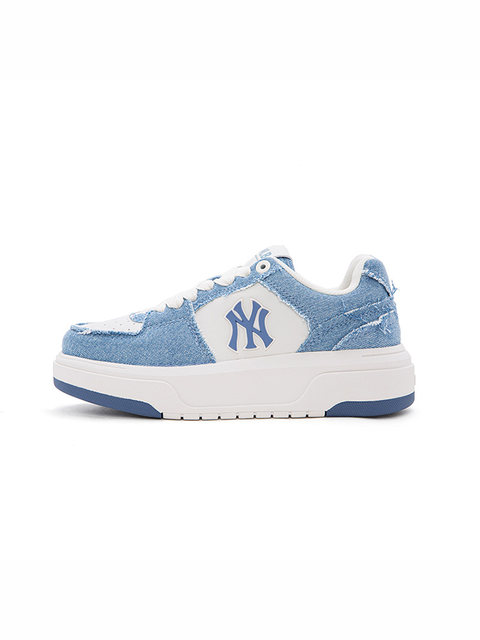 MLB official couple denim contrast color splicing low-top senior shoes ...