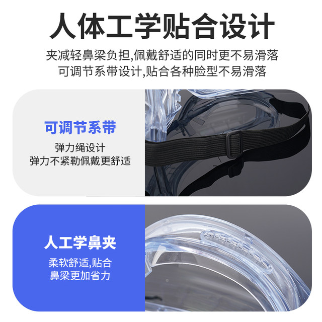 Men's and women's goggles, labor protection, anti-splash protective ...