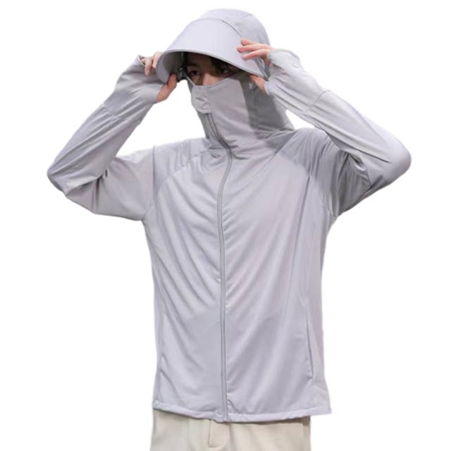Summer lightweight sun protection clothing for men large size ice silk ...