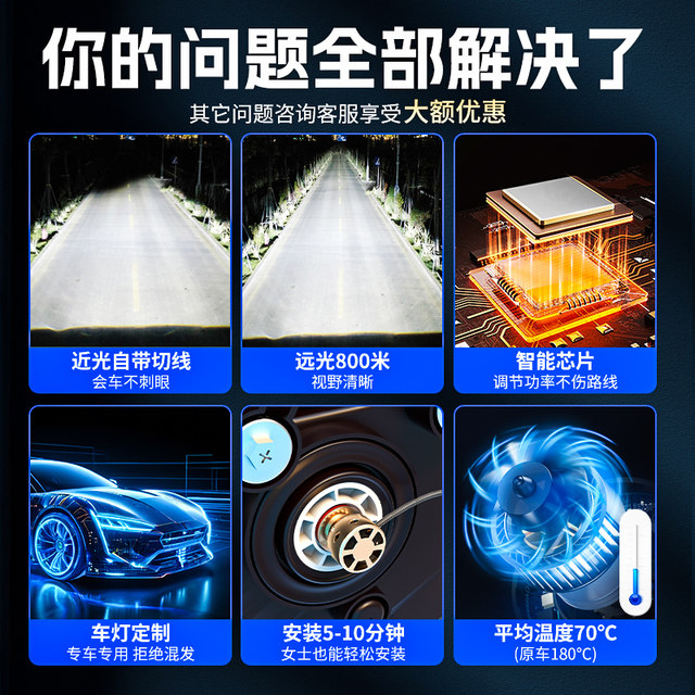 12-17-21 Wuling Rongguang small truck laser car LED headlight high beam ...